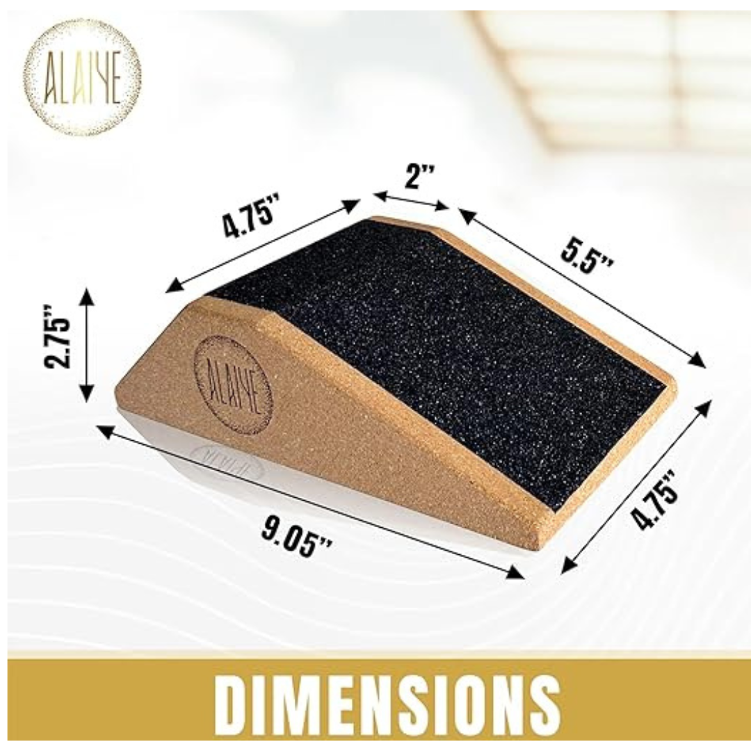 ALAIYE Squat Wedge Blocks - Pack of 2 Non-Slip Slant Board for Legs, A